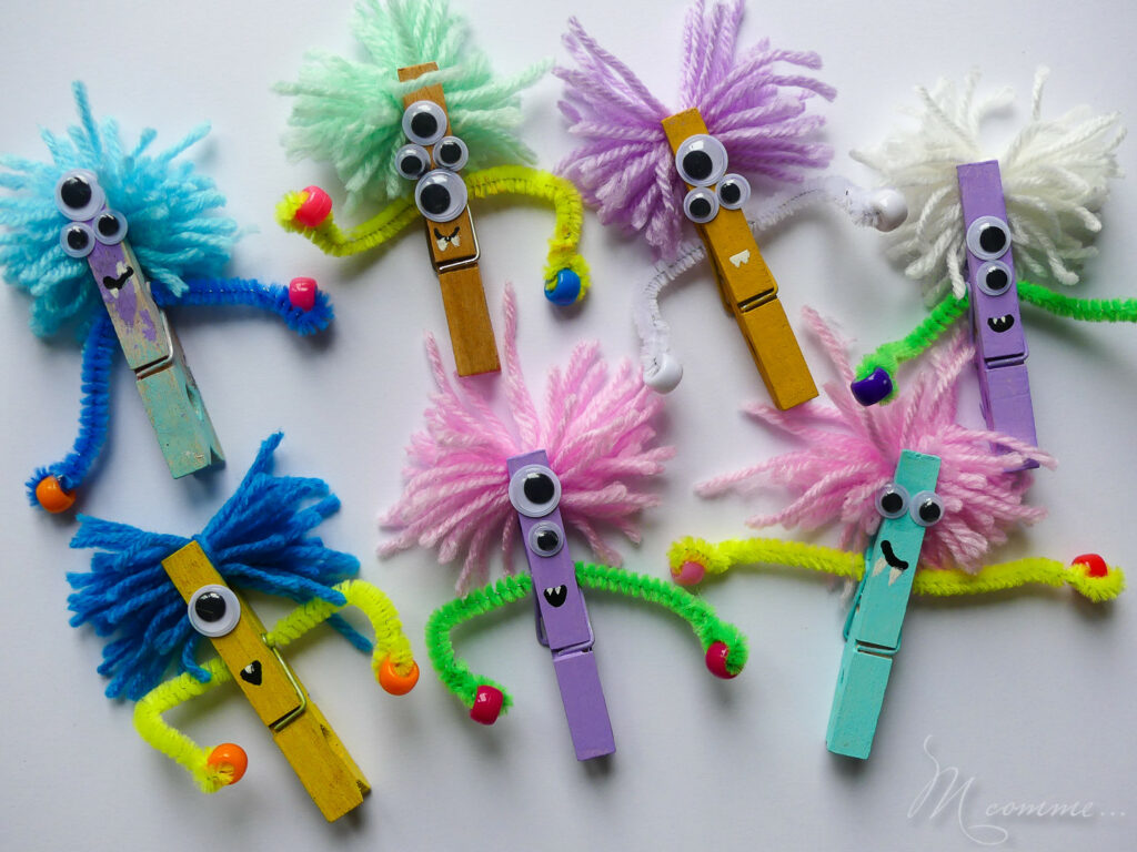 Tuto pinces monstres d’Halloween ! Pas du tout effrayants… - M comme...