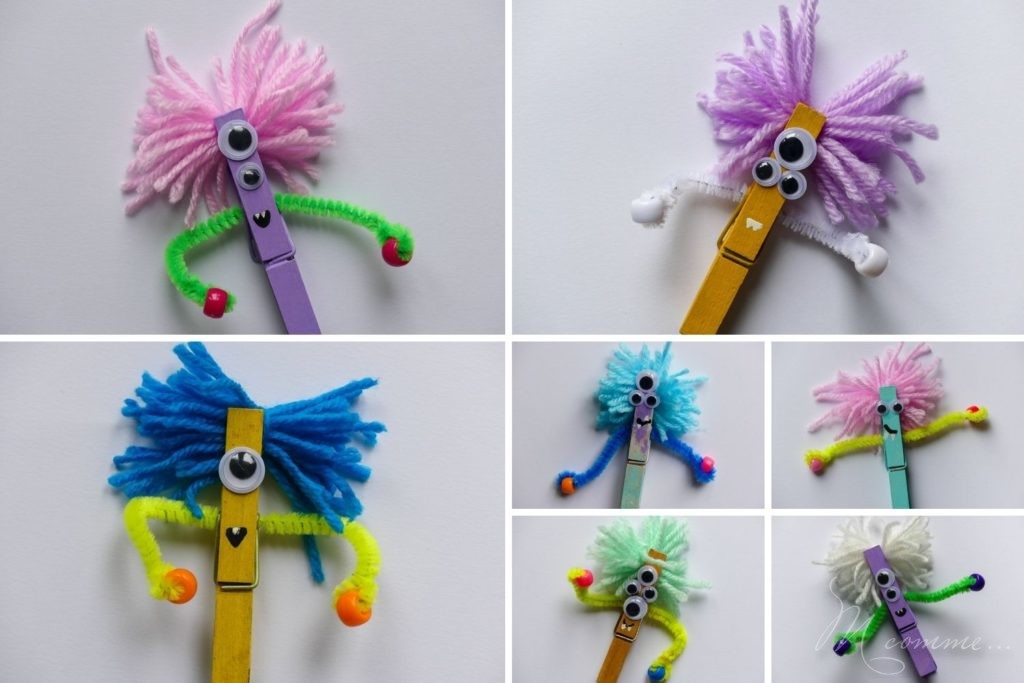 Tuto pinces monstres d’Halloween ! Pas du tout effrayants… - M comme...